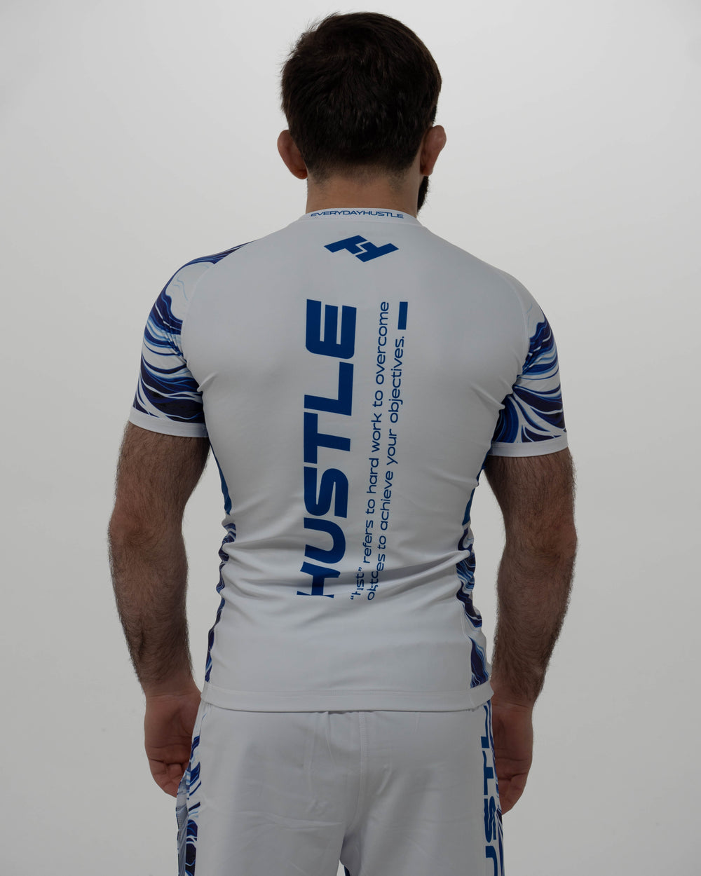 Rashguard JJB/MMA Competitor V2 — Bleu | Hustle Fightwear